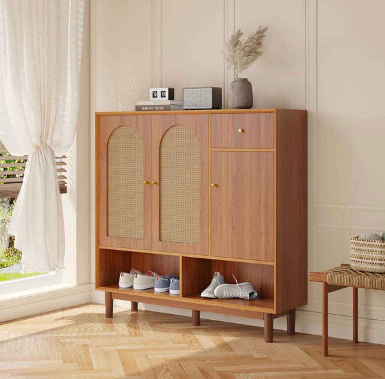 Nakos Cane Shoe Rack – Home Virsa